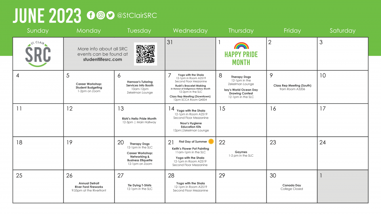 Events | St. Clair SRC - Student Representative Council